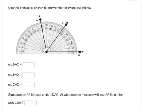 Solved Use The Protractor Shown To Answer The Following