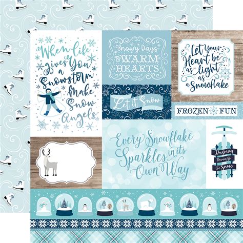 Winter Magic Multi Journaling Cards 12x12 Patterned Paper Echo Park