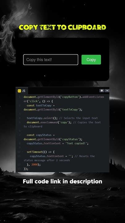 How To Copy To Clipboard Js Css Codetomato Youtube