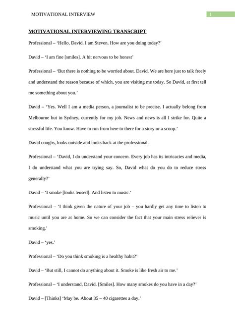 Motivational Interviewing Transcript Analysis Hlsc111
