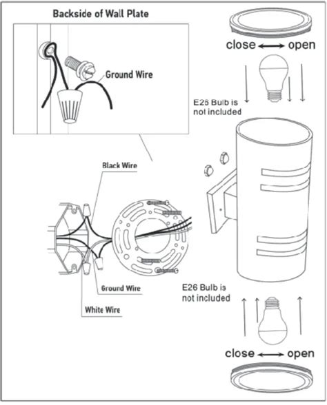 Housen Ip63 Outdoor Light Fixture 2 Pack Instruction Manual