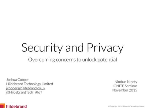 Iot Security And Privacy At Ignite 2015 Pdf