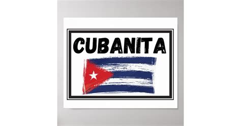 Cubanita Cuban Girl Flag Poster Zazzle