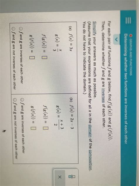 Solved Ographs And Functions Determining Whether Two