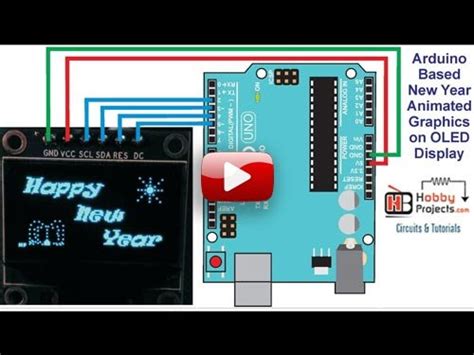 Arduino Based New Year Animated Graphics Oled Display
