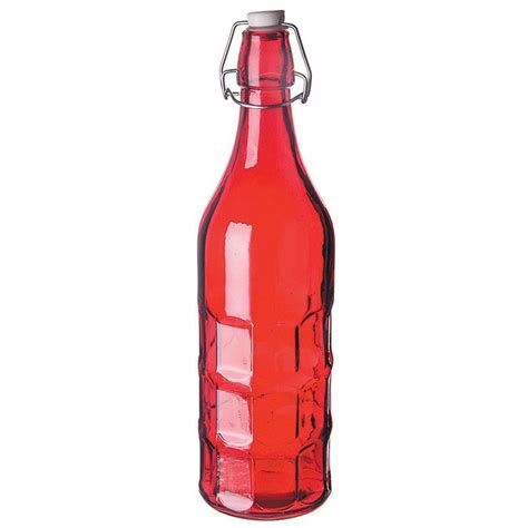 Бутылка красная с крышкой 1 л, стекло, P.L. Proff Cuisine 15С155-Red ...