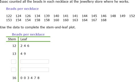 IXL Create Stem And Leaf Plots Year 8 Maths Practice