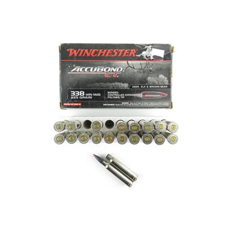 Winchester 338 Win Mag Ammo And Non Primed Brass Case Lot