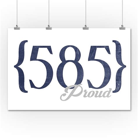 Rochester New York 585 Area Code Blue Lantern Press Artwork