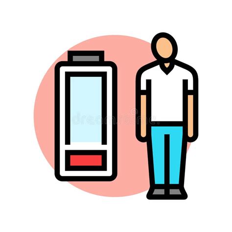 Chronic Fatigue Syndrome Color Icon Vector Illustration Stock Vector