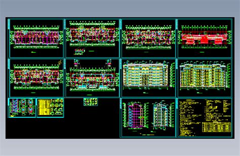 某商住楼全套建筑图autocad 2000模型图纸下载 懒石网