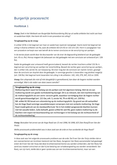 Samenvatting BPR Vragen En Antwoorden Van Leereenheid 1 T M 11