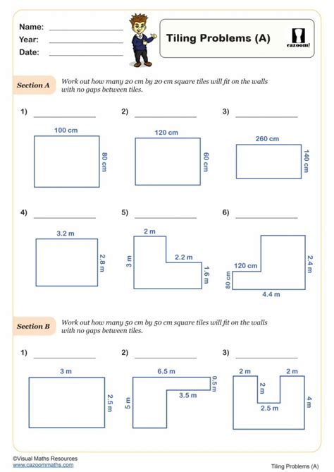 Tiling Problems A Worksheet Key Stage 2 Pdf Measurement Worksheets