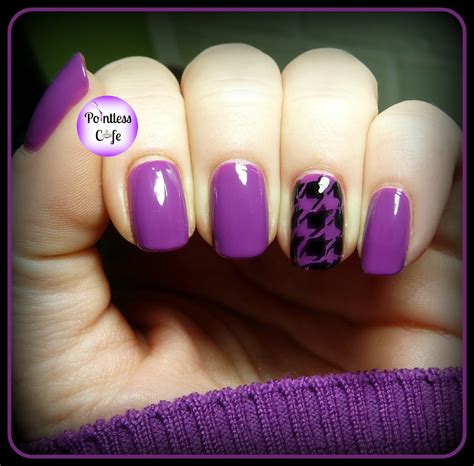 Nail Art Theme Week Day 4 Houndstooth Freehand Inspired By Nail Nerd