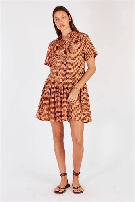 Cowgirl Surfer Torus Pleated Mini Chocolate Kabana Shop