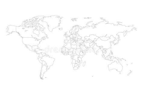 Vecteur De Carte Du Monde Contour De Carte Du Monde Illustration De