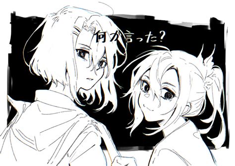Safebooru 2girls Character Request Chromatic Aberration Closed Mouth