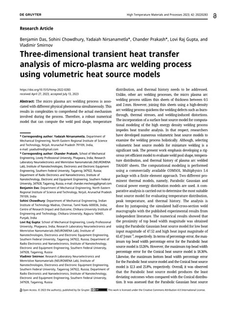 Pdf Three Dimensional Transient Heat Transfer Analysis Of Micro