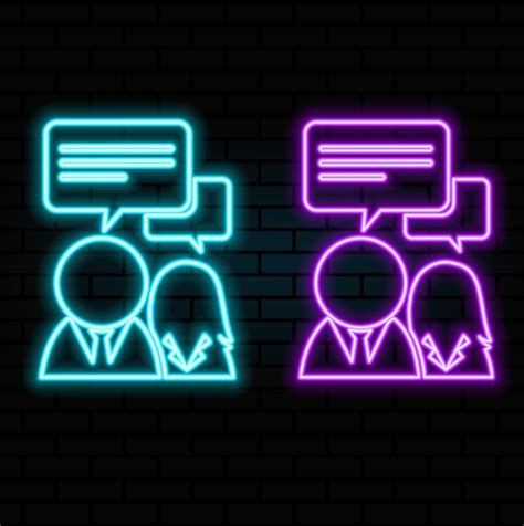 Communication Between Two People Icon Elements Of Conversation And