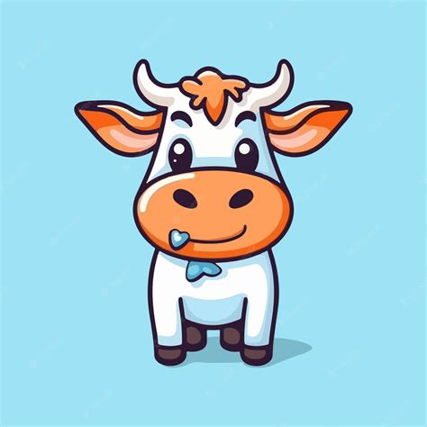 Premium Vector Cute Cow Cartoon Vector Illustration