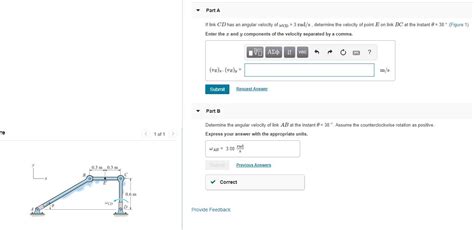 Solved Part A If Link CD Has An Angular Velocity Of WCD Chegg