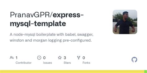 Github Pranavgprexpress Mysql Template A Node Mysql Boilerplate