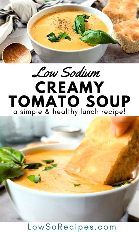 Creamy Low Sodium Tomato Soup Recipe Low So Recipes