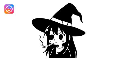 Anime Witch Girl Megumin From Konosuba With Witch Hat And Eye Patch Smoking A Joint Icon Ai