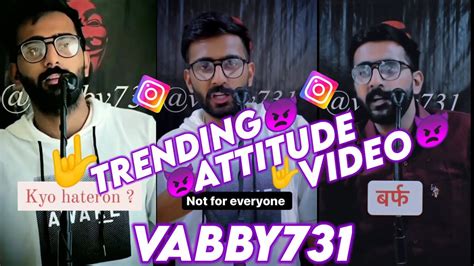 Vabby Attitude Shayari Video Vabby Shayari Status⚡💔 Vabby731🔥