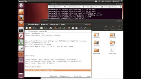 Using Rosbag To Record And Playback Node Output Robot Operating System ROS Xbox Kinect