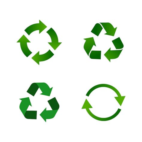 Premium Vector Set Recycle Recycling Icon Vector Logo Template Illustration Design Eps 10