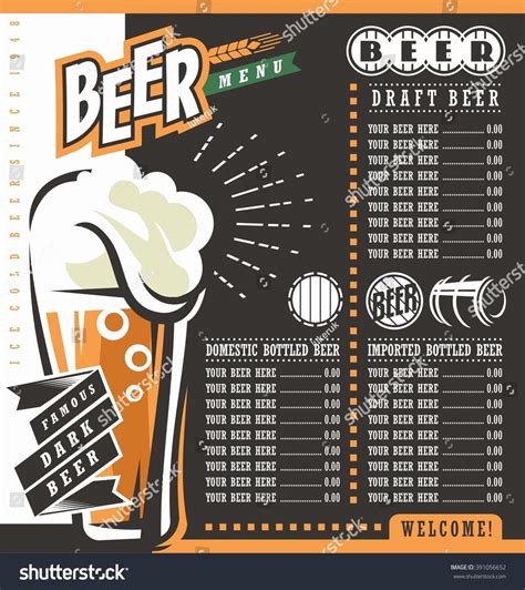 Beer Menu Template Word Web Table Of Content Elements Of A Good Beer