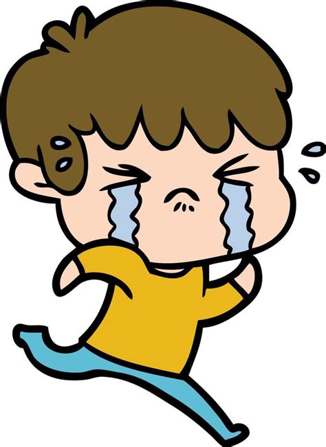 niño de dibujos animados llorando 12458607 Vector en Vecteezy