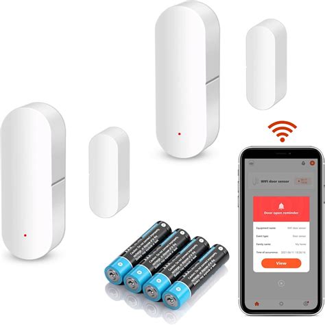 Wifi Smart Door Sensor Wireless Door Window Detector Alarm With 2 Batteries Smart Linkage