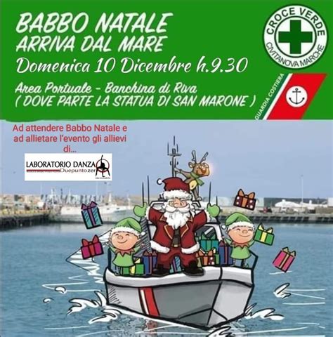 Civitanova con la Croce Verde Babbo Natale viene dal mare Attualità