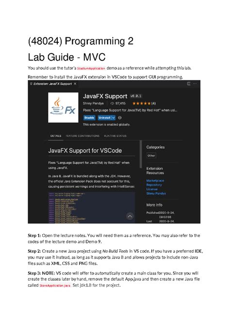 Lab Guide Mvc Java 48024 Programming 2 Lab Guide Mvc You Should