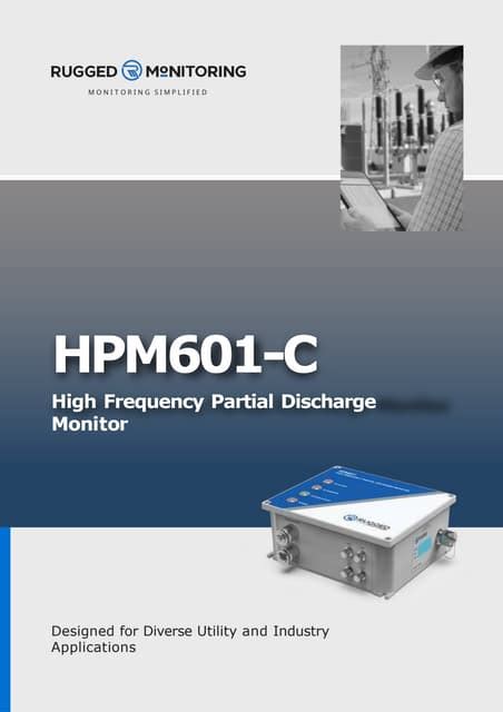 Continuous High Frequency Partial Discharge Monitor Hpm601 C Rugged