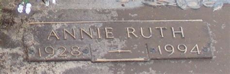 Annie Ruth Cooper Causey 1928 1994 Find A Grave Gedenkplek