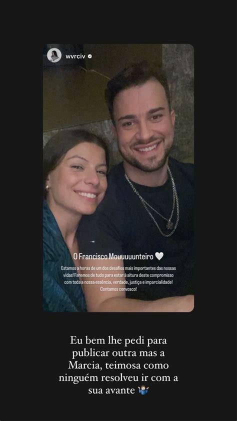 Márcia Soares e Francisco Monteiro juntos A horas de um dos desafios