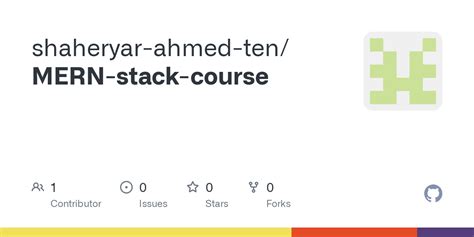 Github Shaheryar Ahmed Tenmern Stack Course