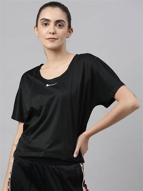 Buy Nike Women Black Solid As W Nk Icnclsh Ss City Sleek Dri Fit