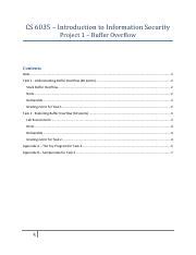 Project 1 Buffer Overflow Instructions Pdf CS 6035 Introduction To