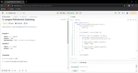 Day 11 Of 100daysofcode Challenge Palindromic Substring Sanya