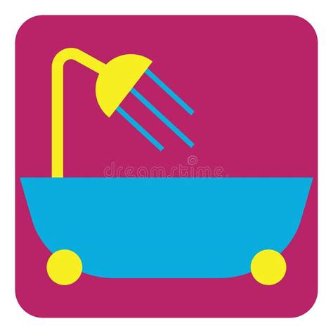 Icono De La Bañera Azul Ilustración Del Vector Ilustración De Cuidado