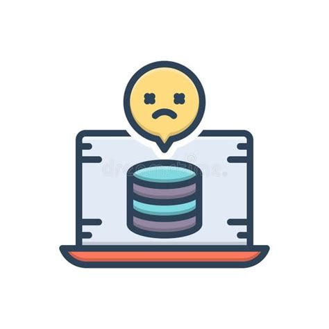 Color Illustration Icon For Missing Data And Folder Stock Illustration Illustration Of Sign