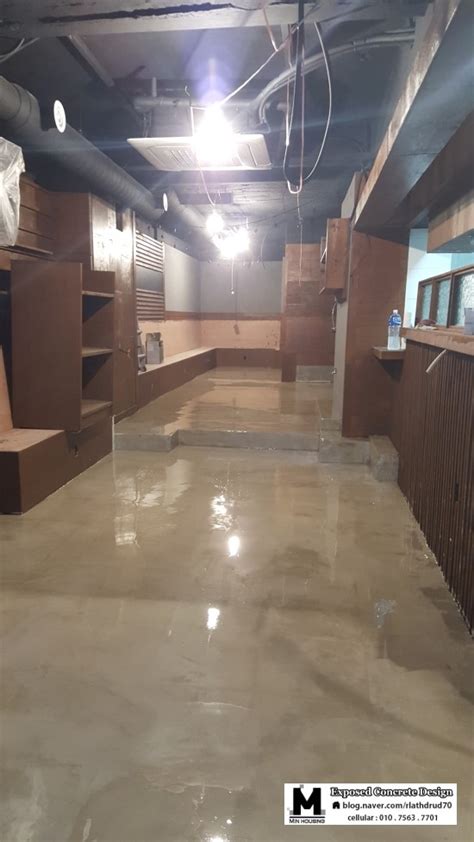 에폭시바닥시공 매직크리트 빈티지에폭시바닥 식당 시공 네이버 블로그