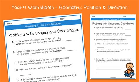 Year 4 Word Problems With Shapes And Coordinates Worksheets Ks2