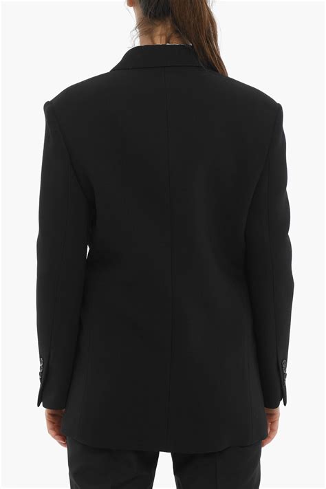 Khaite Lined Tanner Double Breasted Blazer With Jetted Pockets Women