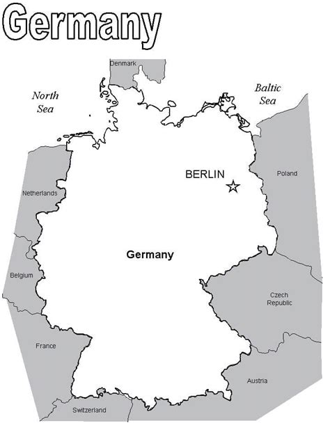 Mapa De Alemania Para Colorear Imprimir E Dibujar Coloringonlycom