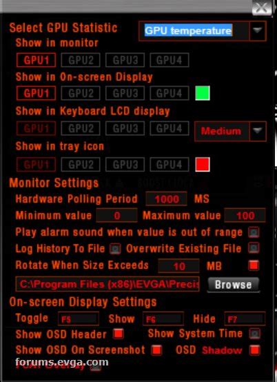 Precision X 16 5310 Osd Not Showing All Items Evga Forums